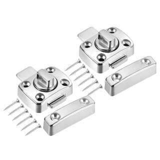 2Pcs Door Swivel Bolt Latch 1.61" x 1.18", Zinc Alloy Security Door ...