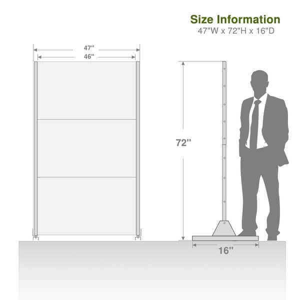 6 ft. H x 4 ft. Metal Privacy Screen Free Standing - 72*47 - Bed Bath ...