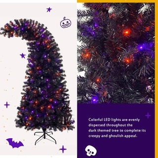 6ft Grinch Style Bent-Top Christmas Tree with 300 LED Lights & 1080 ...