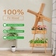 Decorative Wooden Planter with Windmill, Country Style Plant Display ...