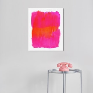 Wynwood Studio Canvas Abstract Peach n Strawberries Pink and Hot Pink ...