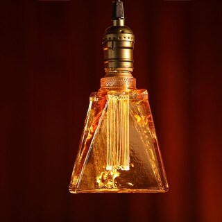 Irregular LED Decorative Vintage Edison Bulb, Dimmable, Amber Glass ...