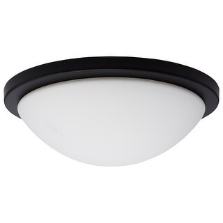 Button 13 Inch LED Flush Mount Fixture Matte Black Finish CCT ...