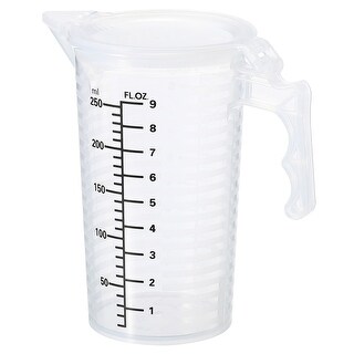 Graduated Beaker, 250ml PP Plastic Cup Double Sided Black Graduations ...