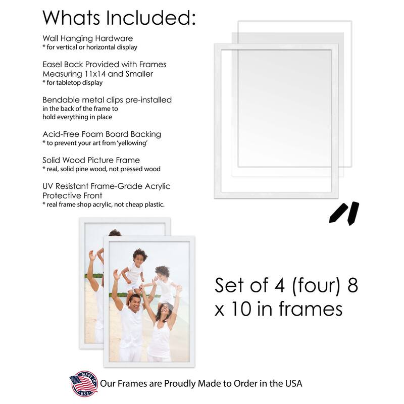 white picture frames a4