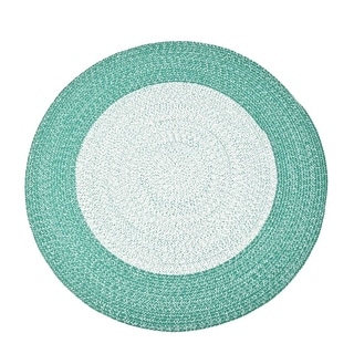 Hand Woven Green Circular Wool Cotton Anti Skid Durable Rug Home - Bed ...