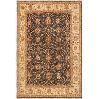 Boho Chic Ziegler Brian Charcoal Beige Hand-knotted Wool Rug - 8 ft. 10 ...