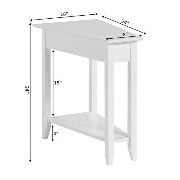 Convenience Concepts American Heritage Wedge End Table with Shelf - Bed ...