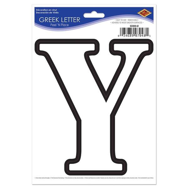 Club Pack of 12 Peel 'N Place Decorative Vinyl Greek Letter 'U' 8.5 ...
