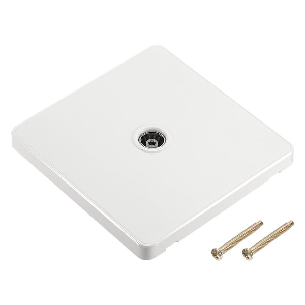 TV Aerial Socket Wall Plate Single Gang White PC 88mm x 86mm for ...