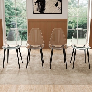 Modern Clear Acrylic Dining Chair Set of 4 - Bed Bath & Beyond - 42941413