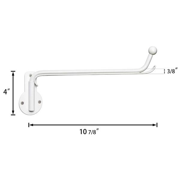 Wall Mounted Clothes Hanger with Swing Arm Holder Valet Hook Metal ...