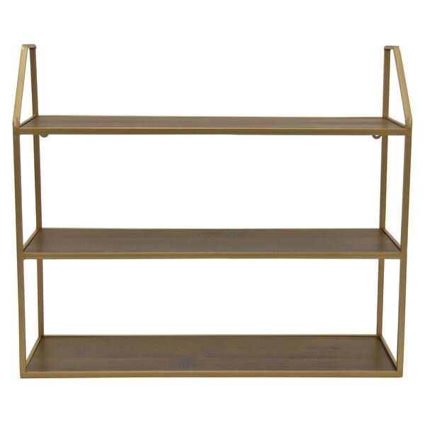 Plutus Brands Wall Storage Rack in Gold Metal - Bed Bath & Beyond - 32891156