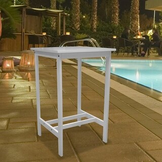 White Square Bar Table - 24" W x 24" D x 43" H - Bed Bath & Beyond ...