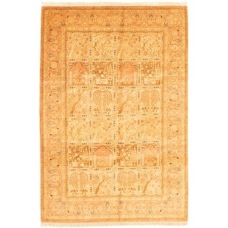 Hand-knotted Pako Persian Copper, Ivory Wool Rug - 6'1" x 8'9"/6'1 x 8 ...