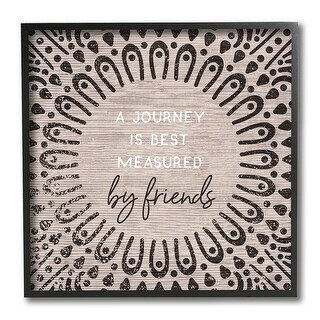Stupell Best Measured By Friends Quote Moroccan Inspired Pattern Framed ...