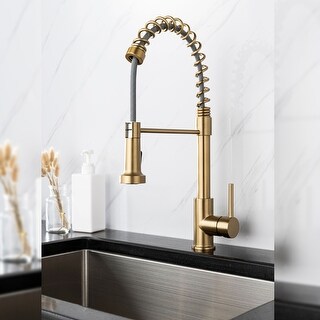 Single Handle High Arc Pull Out Kitchen Faucet Ceramic Disk Cartridge ...