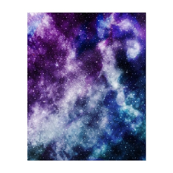 Purple Blue Galaxy Nebula Dream 1 Mixed Media Art Print/Poster - Bed ...