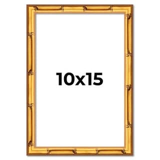 10x15 Frame Gold Bamboo Solid Wood Picture Frame | 1 Inch Moulding ...