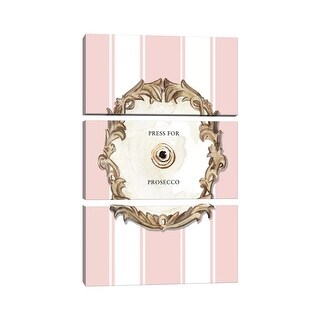 iCanvas "Press For Prosecco" by Mercedes Lopez Charro 3-Piece Canvas ...