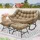 FINCATI Oversized Double Rocking Chair Outdoor Indoor, 40" D x 58" W ...