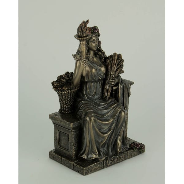 Demeter Greek Goddess Of The Harvest Bronze Finish Statue - 8.75 X 5.25 ...