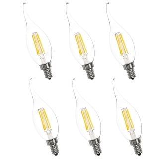 6pcs Edison Vintage Filament LED Bulb Candle Light Spot Lamp - Silver ...