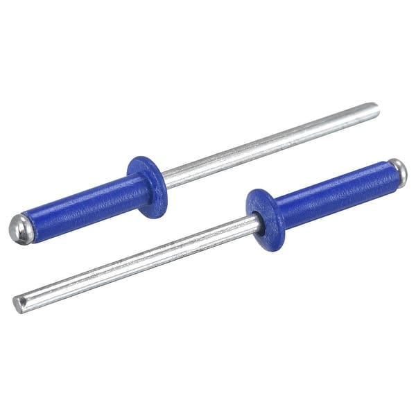 Blind Rivets, 3.2mm x 13mm Aluminum Open End Flat Round Head Rivet ...