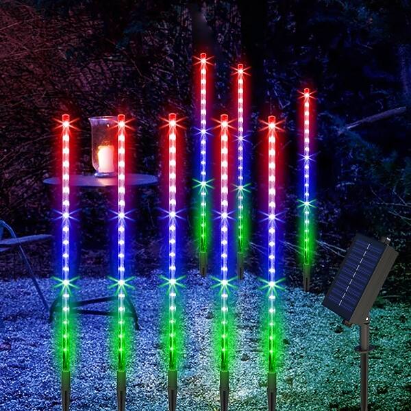 LED Solar Lights Meteor Shower Rain String Lights with Solar Panel ...