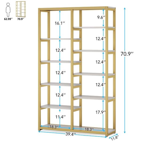 70.8 Inch Tall Bookcase Bookshelf Etagere Display Shelf - Bed Bath ...