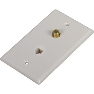 Voxx Accessories Phone/Coax Wall Plate TP062WHR Unit: CARD - Bed Bath ...