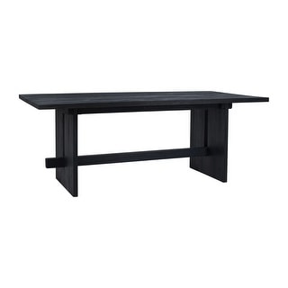 Ryder 79-inch Rectangular Modern Teak Trestle Dining Table in Matte ...