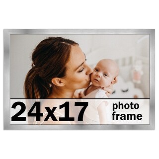 24x17 Frame Stainless Steel Silver Picture Frame - Modern Photo Frame ...