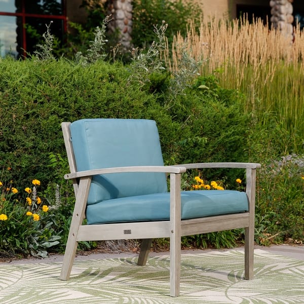 DTY Outdoor Living Longs Peak Deep Seat Eucalyptus Chair - Bed Bath ...