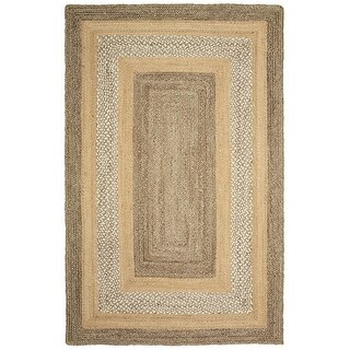 4' x 6' Tan and Beige Bordered Area Rug - 3'6" - Bed Bath & Beyond ...