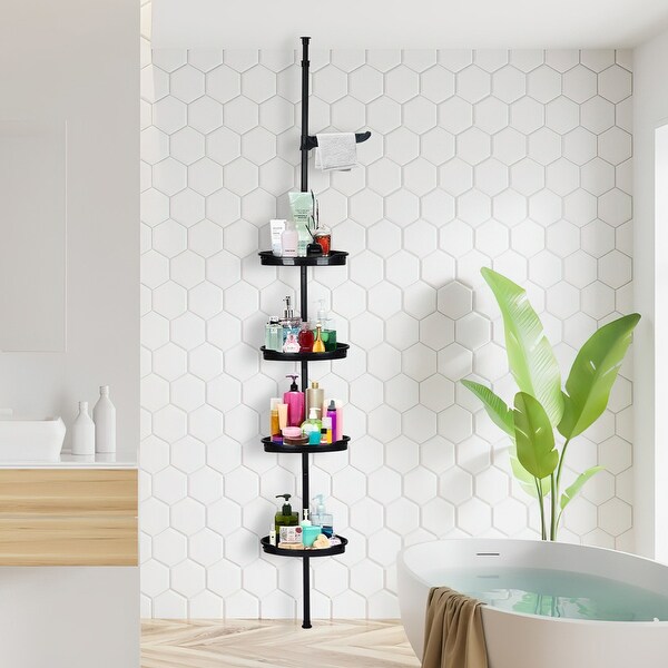 Shower Caddy Corner 4 Tier Adjustable Shelves up to 123 Inch On Sale Bed Bath Beyond 38103774