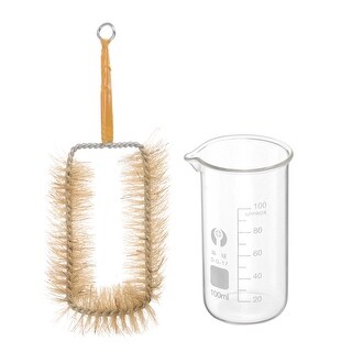 100ml Tall Form Glass Beaker with Brush, 3.3 Glass Graduated Measuring ...