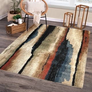 Orian Rugs Next Generation Beige Stripes Stain Resistant Area Rug - Bed ...