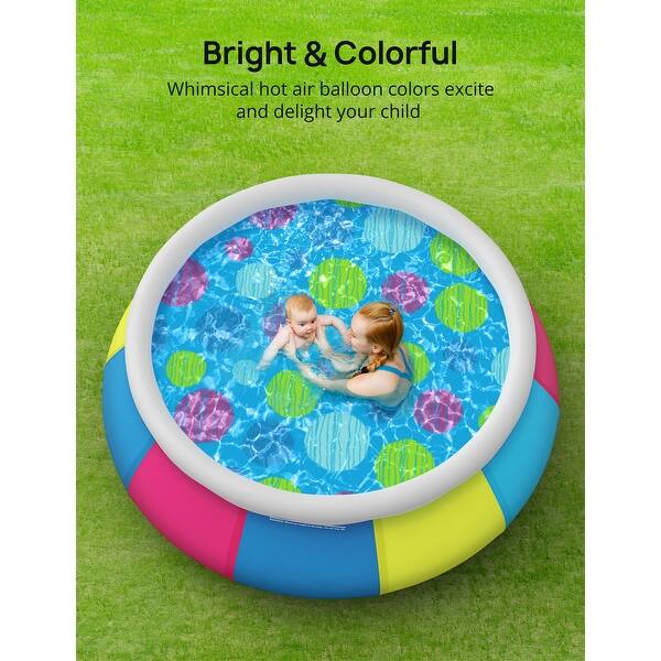 Ground Pool Easy Set, Blow Up Pool Kiddie Pool Inflatable Top Ring ...