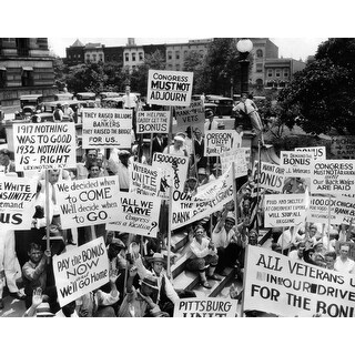 Bonus Army Protest At The Library Of Congress Members Of The Rank And ...