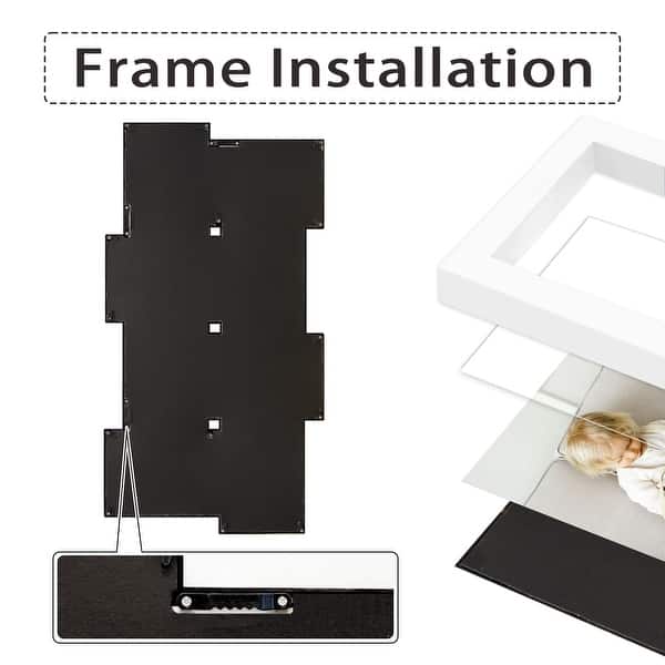 HELLO LAURA Dynamic 8-Opening Staggered Collage Photo Frame Wall ...