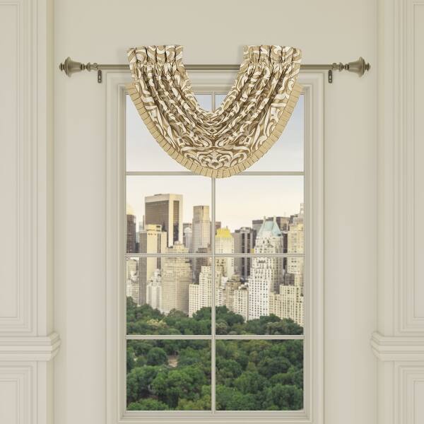 J. Queen New York Lazlo Gold Window Waterfall Valance - On Sale - Bed ...