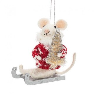 Winter Mouse On Sled Ornament - Bed Bath & Beyond - 39295766