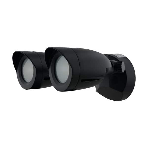 LED Security Light Dual Head Black Finish 3000K - Bed Bath & Beyond ...