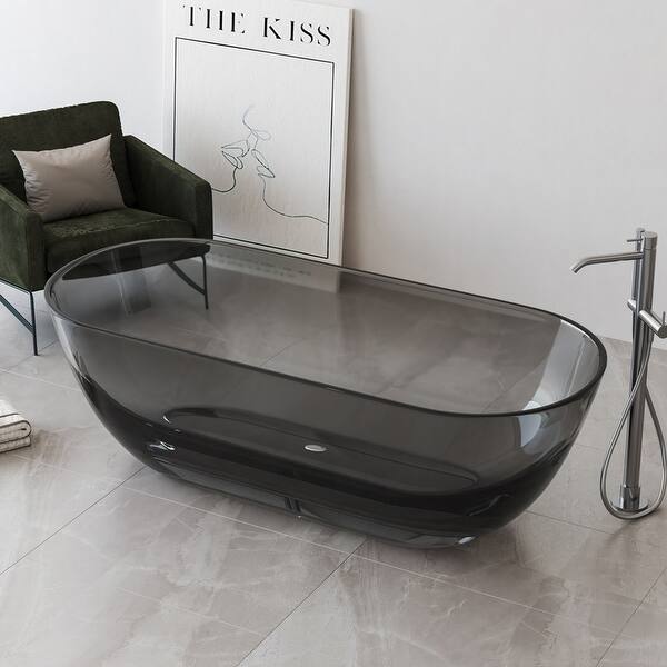Alvana 69'' Freestanding Bathtub Solid Surface Soaking Tubs - On Sale ...