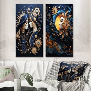 Native Art Celestial Guardians Midnight - Native American Art Metal ...