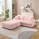 Modern 79.3" Corduroy Sofa with 4 Matching Toss Pillows for Living Room ...