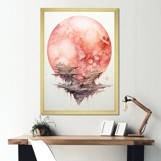 Designart "Planet Haumea Subtle" Space Planet Framed Wall Art Living ...