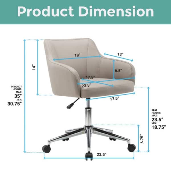 Classy computer chair Beige study chair Polyester chair task - Bed Bath ...