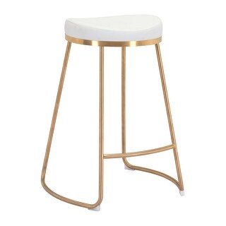 Bison Counter Stool (Set of 2) White & Gold - N/A - Bed Bath & Beyond ...